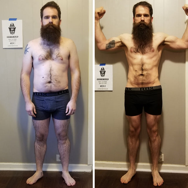 Male transformation Justin Riddle – 1 Up Nutrition